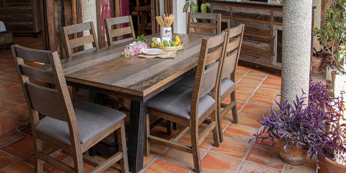 Antique Gray Dining Table Collection — Barewood