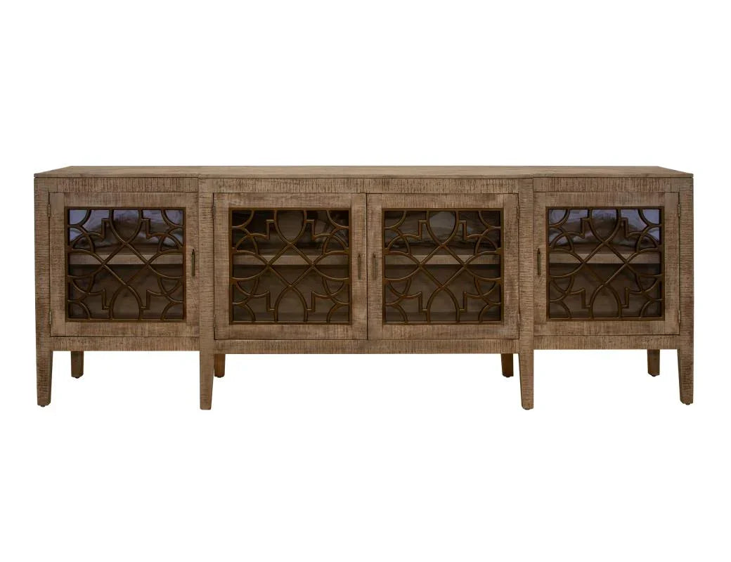 Mandala Collection 4-Door Console — Barewood