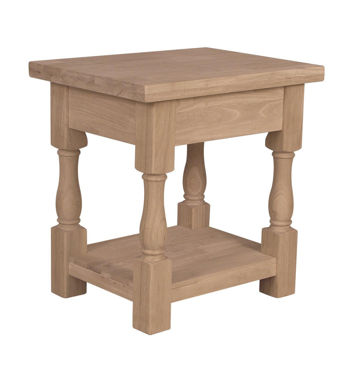 Tuscan End Table — Barewood