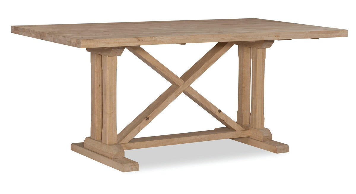 Alexa Trestle Dining Table — Barewood