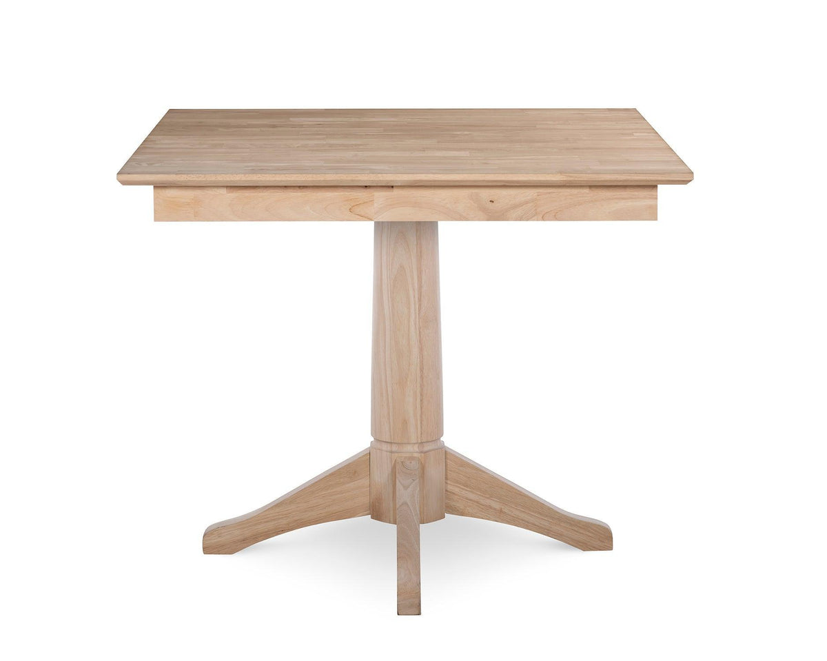 36" Square Dining Table with Pedestal Base- Multiple Bases and Heights ...