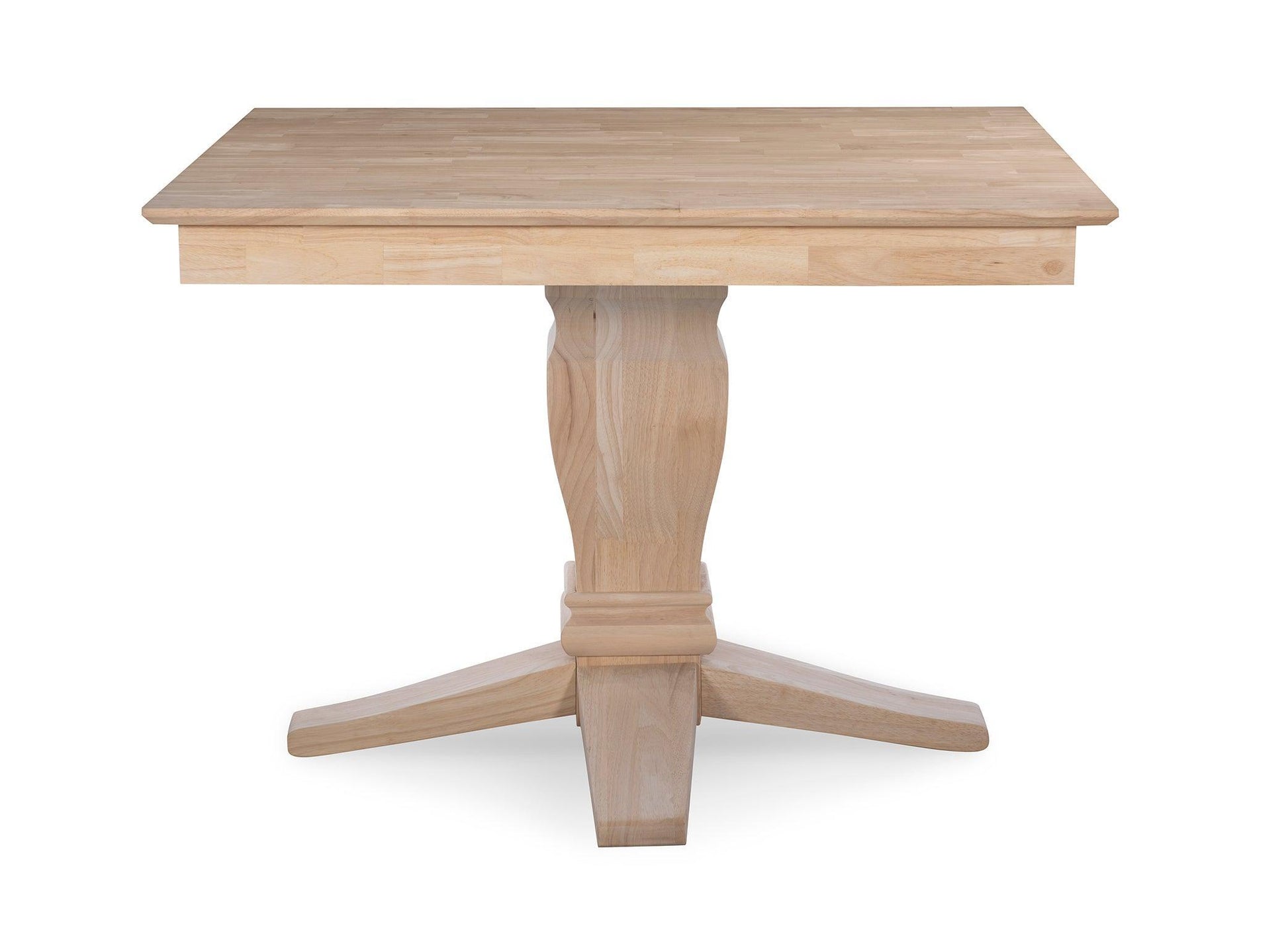 Square Java Pedestal Dining Table — Barewood