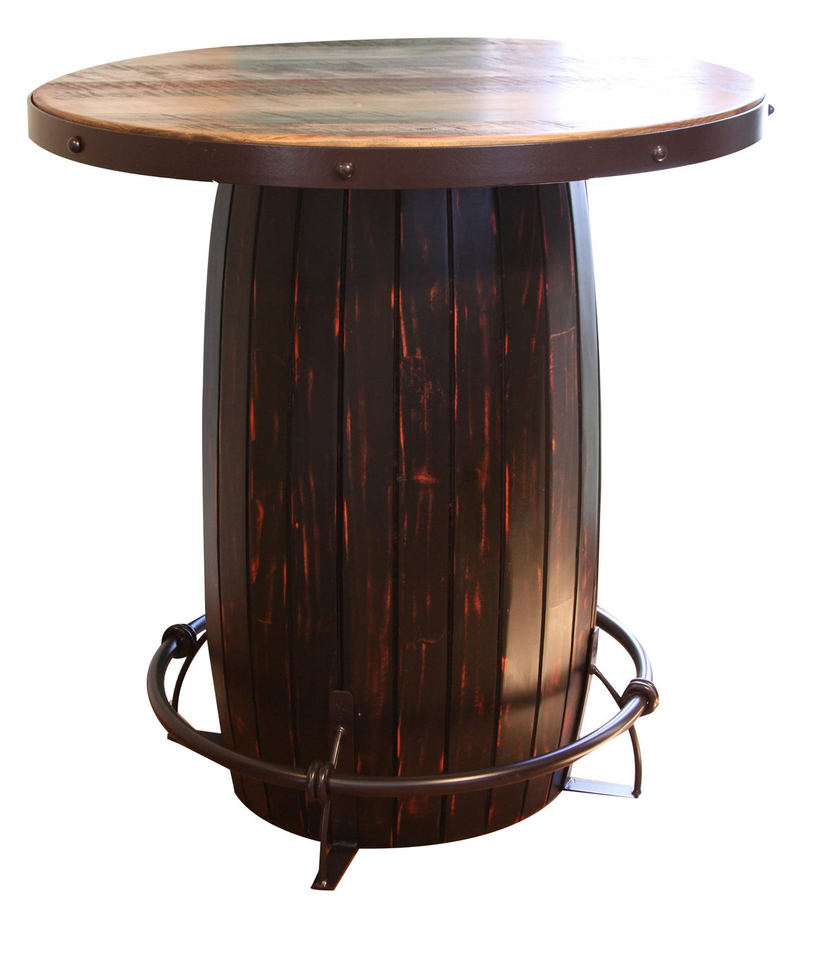 Antique Multicolor Bar Height Bistro Table — Barewood